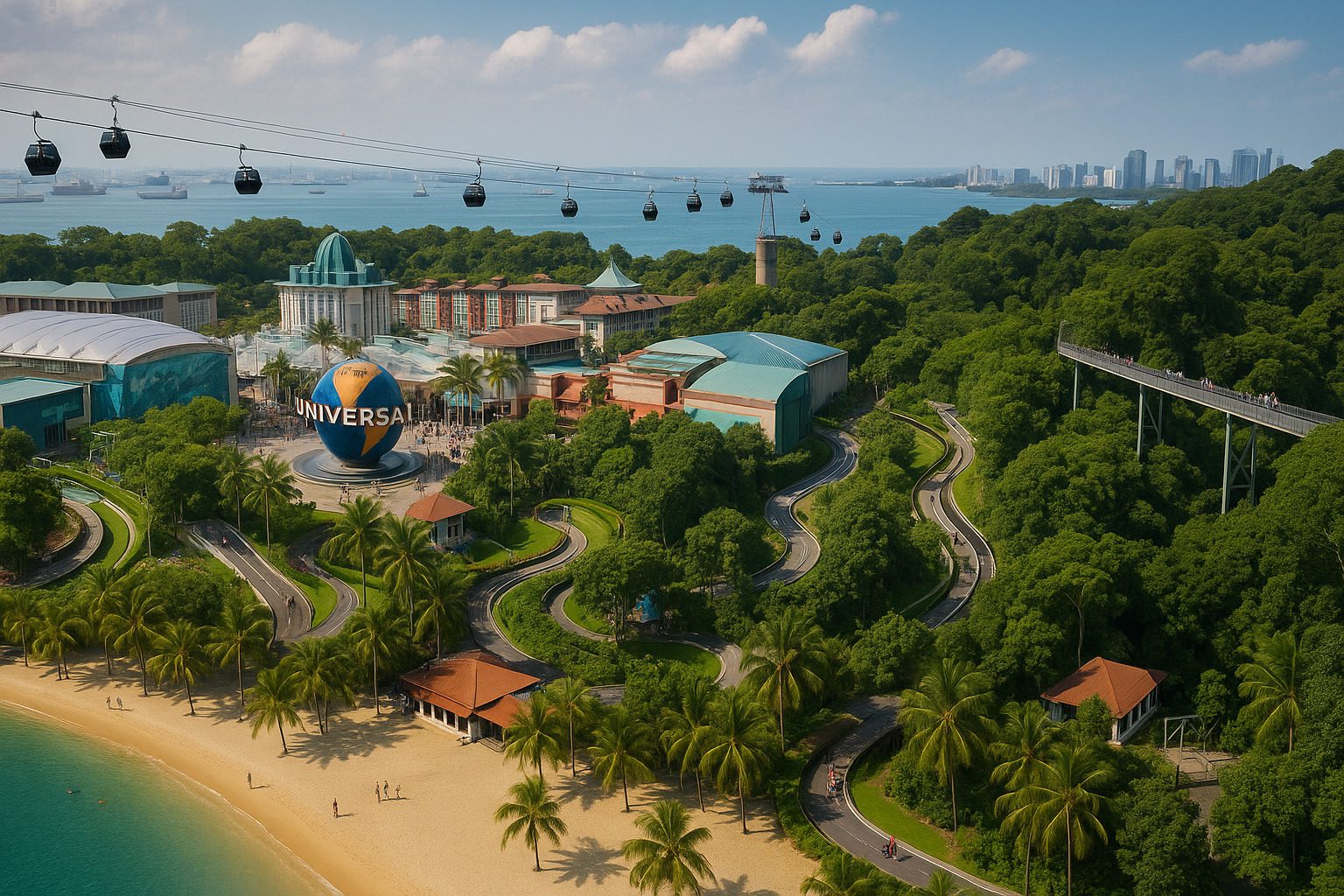 Sentosa Best Attractions One Day: Universal & Pantai
